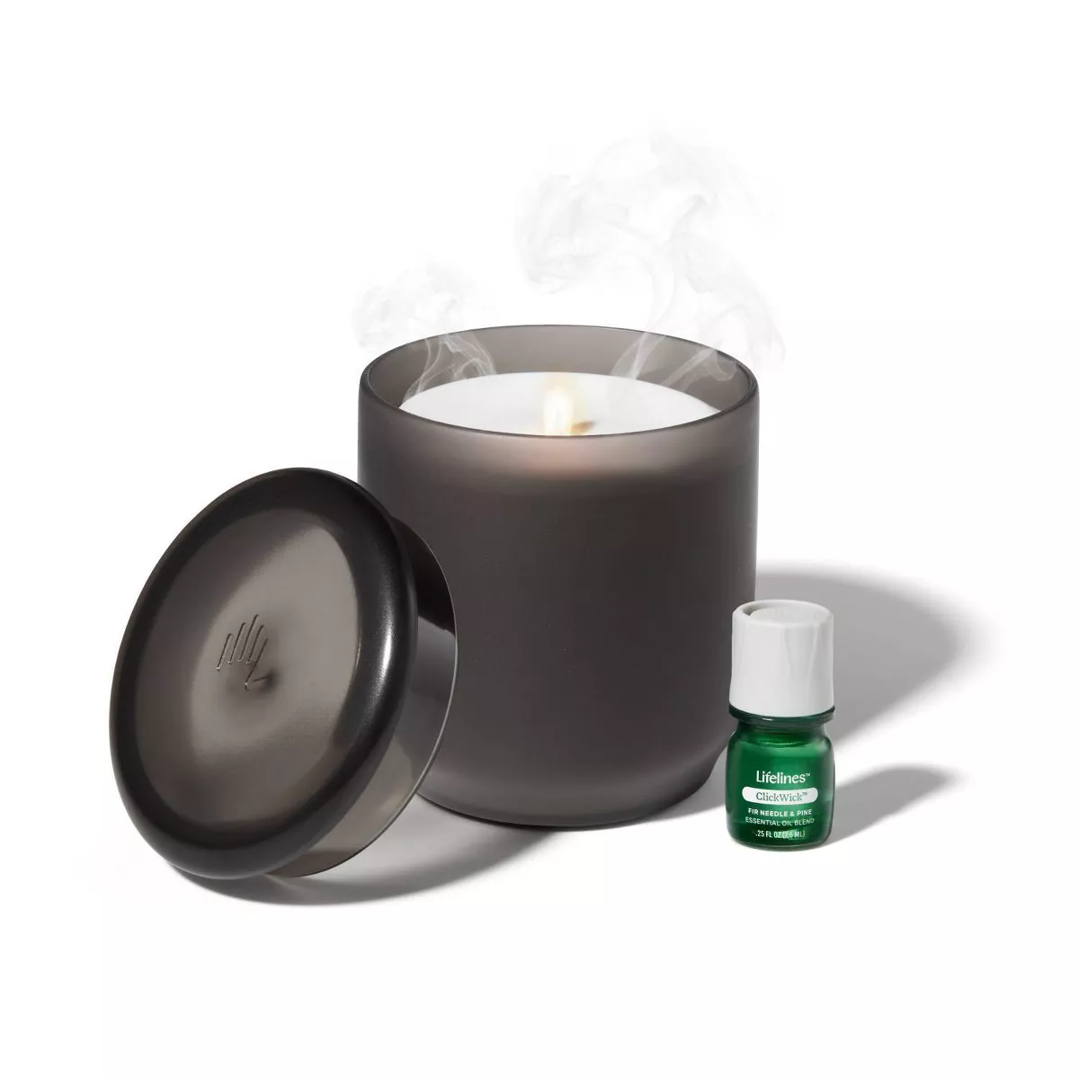 Flameless Candle Diffuser - Frosted Charcoal | Stacys Sensory Solutions