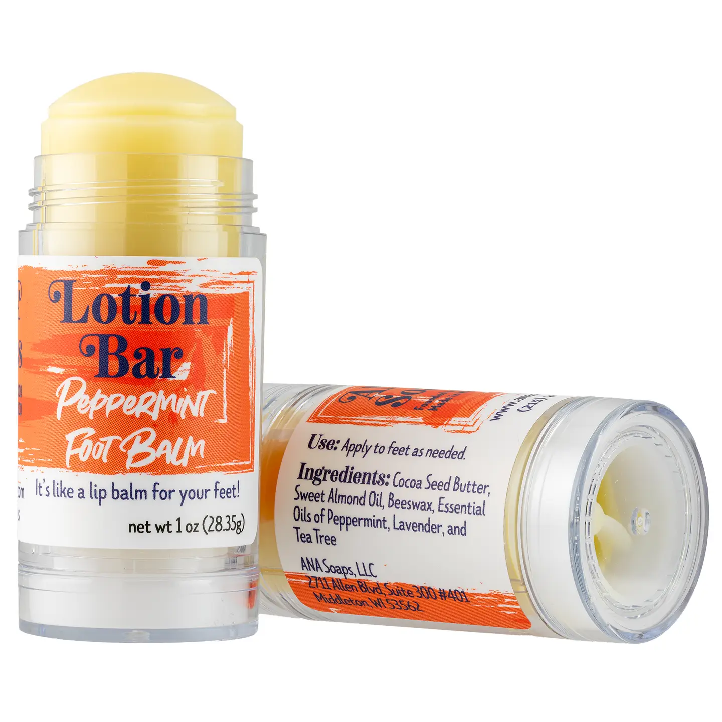 Solid Foot Balm Bar - Peppermint | Stacys Sensory Solutions