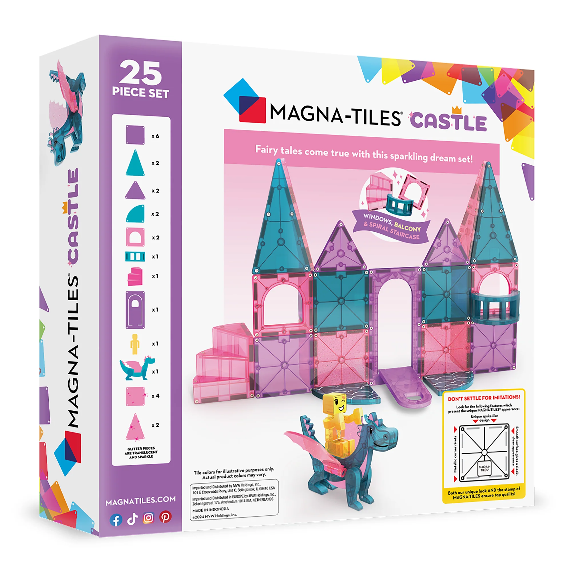 Castle Magna-Tiles (25 Piece Set) | Stacys Sensory Solutions