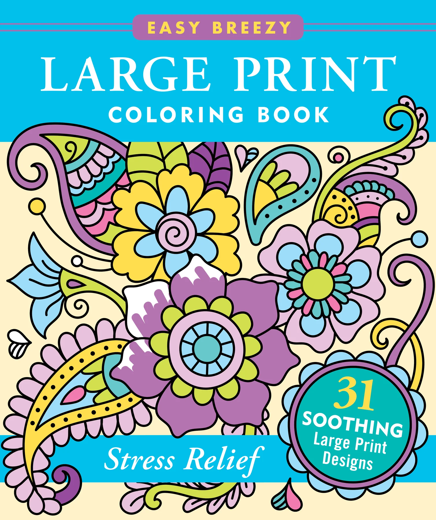 Large Print Coloring Book - Stress-Relief | Stacys Sensory Solutions