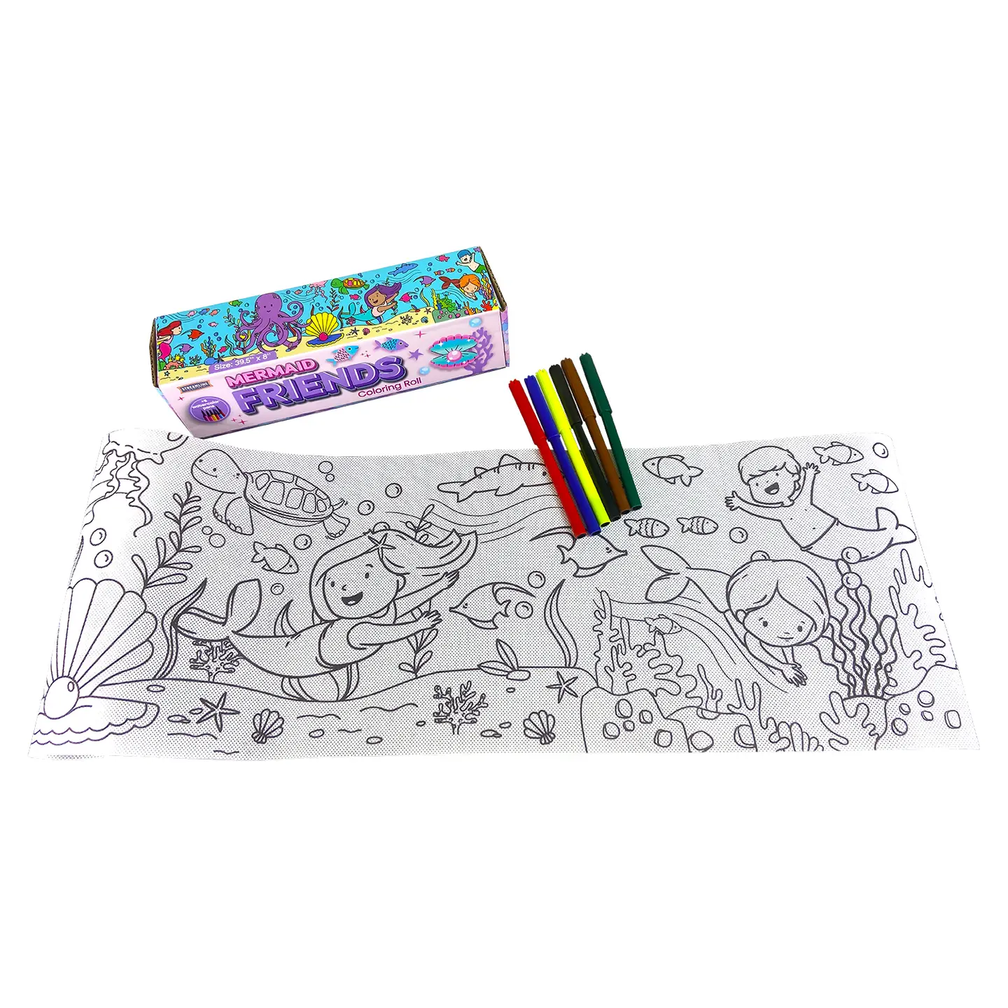 Coloring Roll - Mermaid Friends | Stacys Sensory Solutions